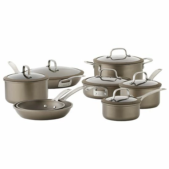 New Style Food Network™ 14 Pc Textured Titanium Nonstick Cookware Set